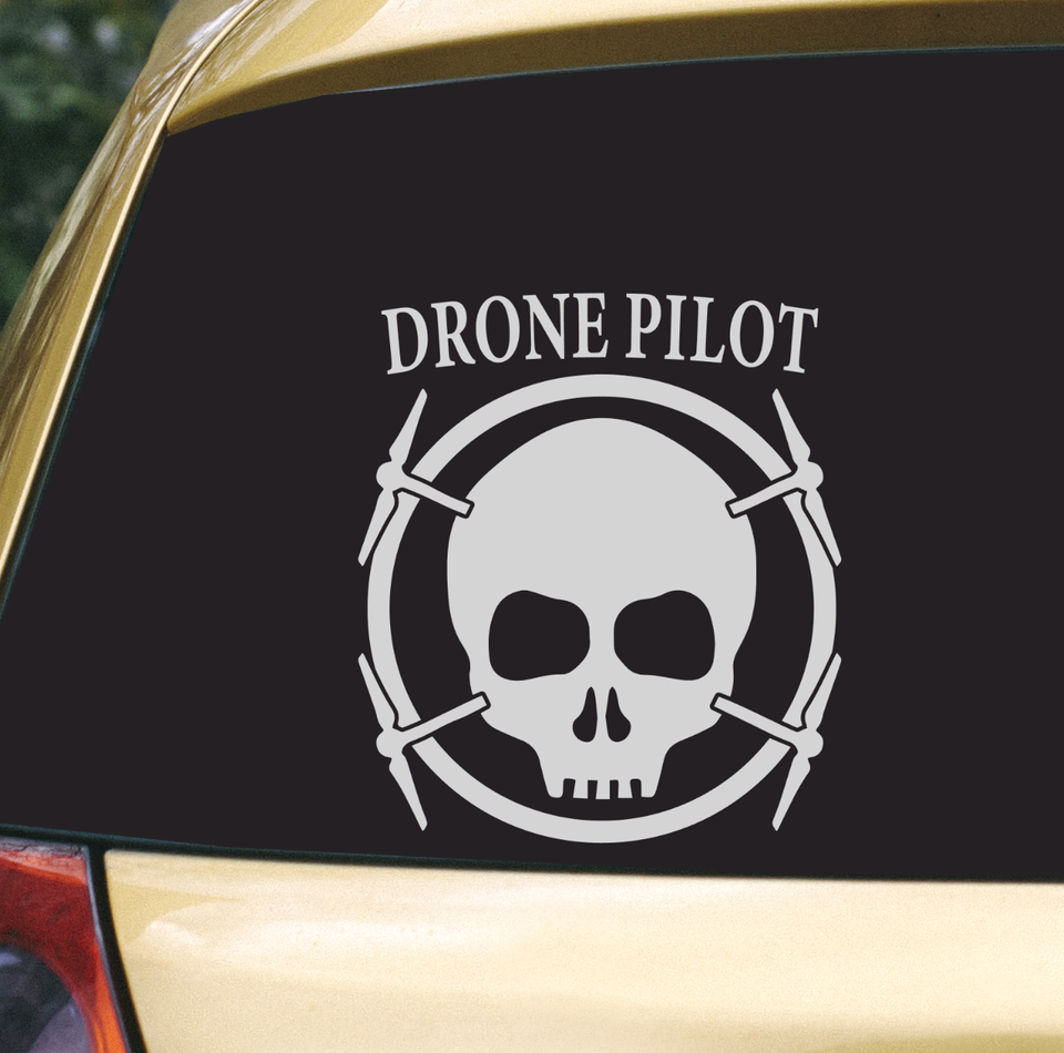 Drone Pilot Decal Tumbler Car Truck Window Laptop Skull Stickers 22 ...