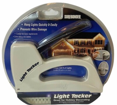 Surebonder Light Tacker Stapler 5540Hol Heavy Duty Christmas Light ...