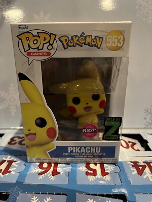 Funko Pop! Vinyl: Pokémon - Pikachu (Flocked) - Zavvi(Exclusive) #553 ...