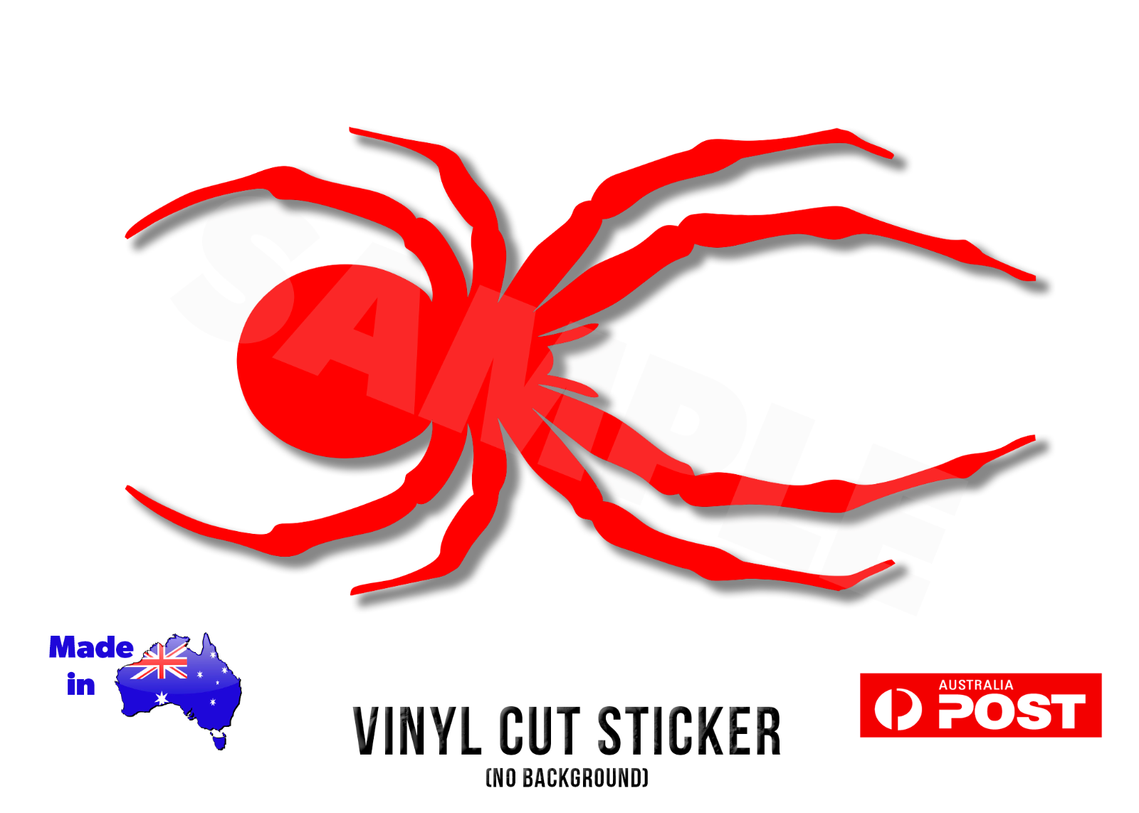 Spider Decal Sticker Vinyl Cut Gloss RED Car Halloween FREE POST! | eBay