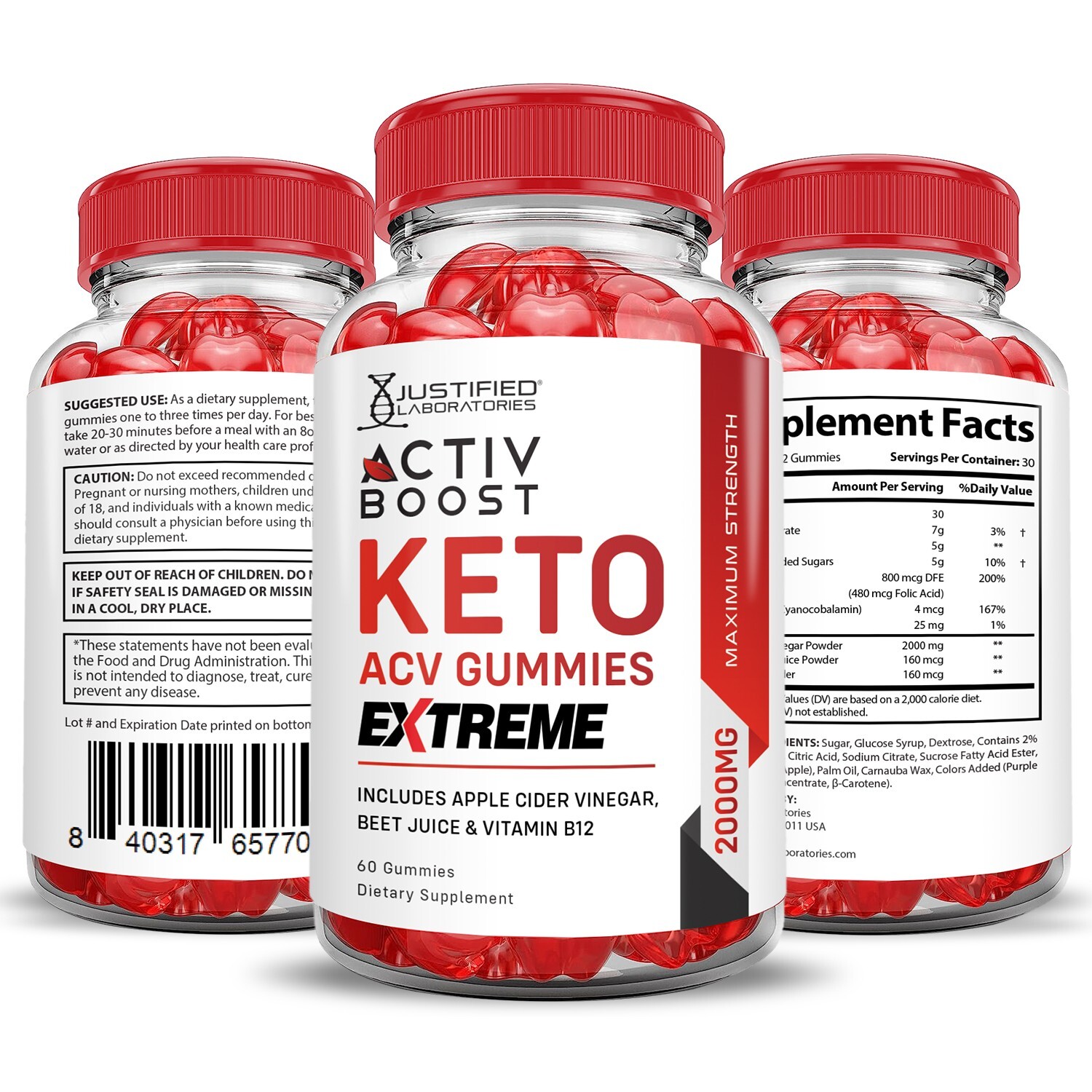 Activboost Activ Boost Extreme Keto ACV Gummies 2000MG 60 Gummys | eBay