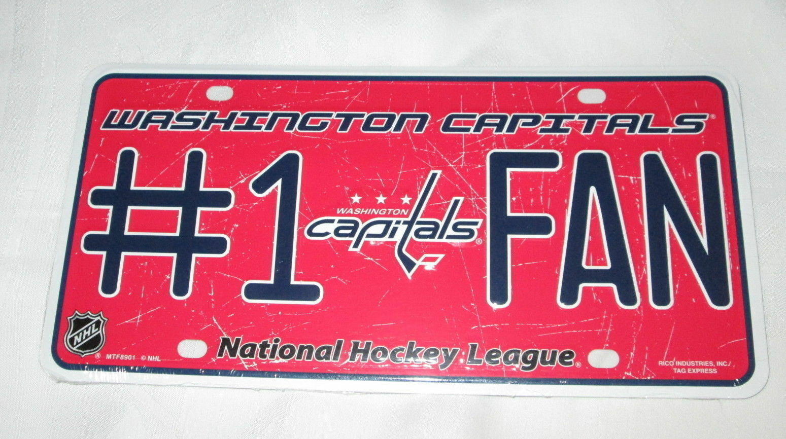 WASHINGTON CAPITALS #1 FAN EMBOSSED METAL LICENSE PLATE #04 - NEW | eBay