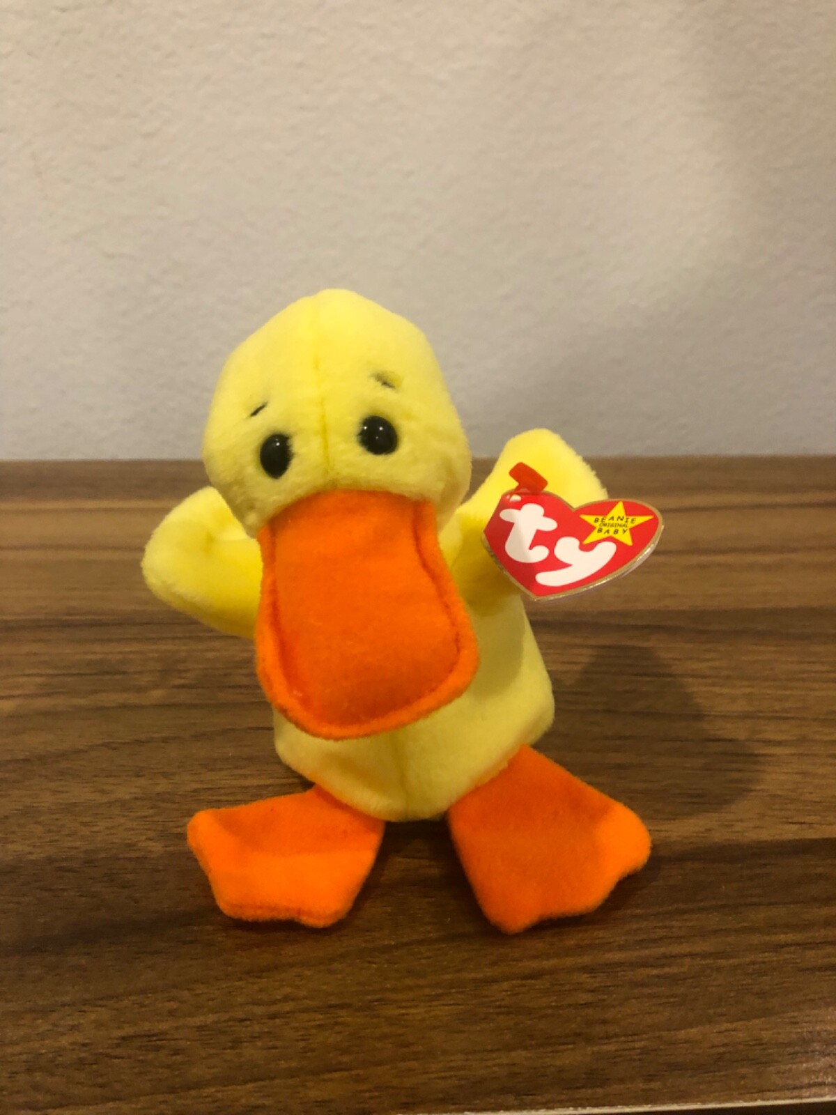 Ty Beanie Babys Quackers The Duck 6" Plush Toy (4024) 1994 PVC Pellets ...