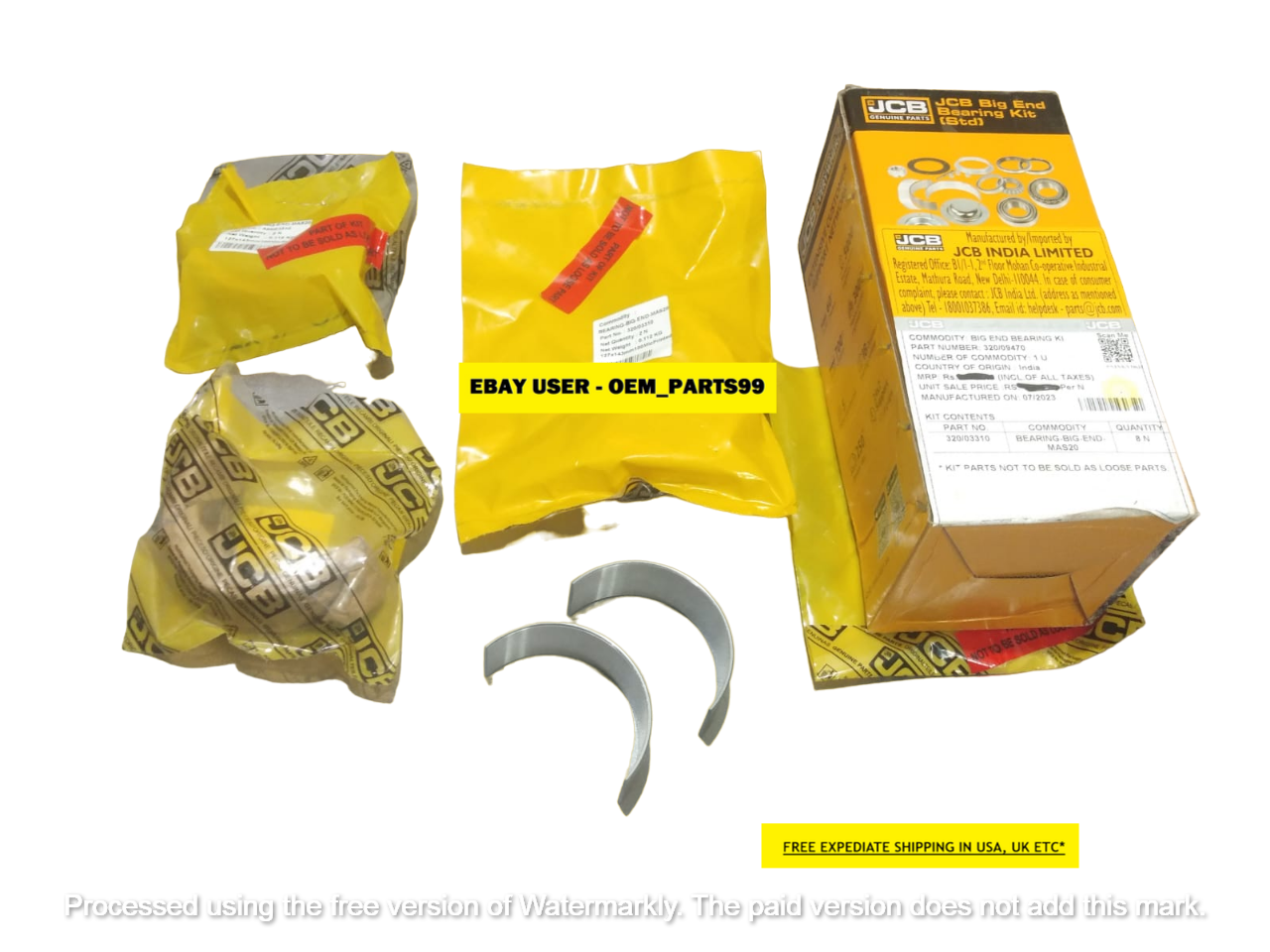 Genuine Jcb Bearing Big End Std. Mas20 Part No. 320/09470 320/03310 320 ...