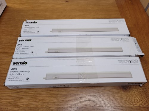 3 X Sensio Axis LED Kitchen Cabinet Strip Light, White, 343mm | eBay