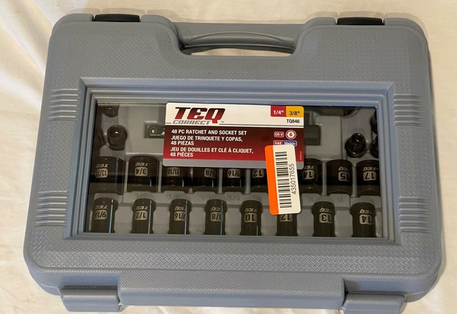 TEQ Correct 48 Piece Black Chrome Socket Set TQ846 for sale online | eBay