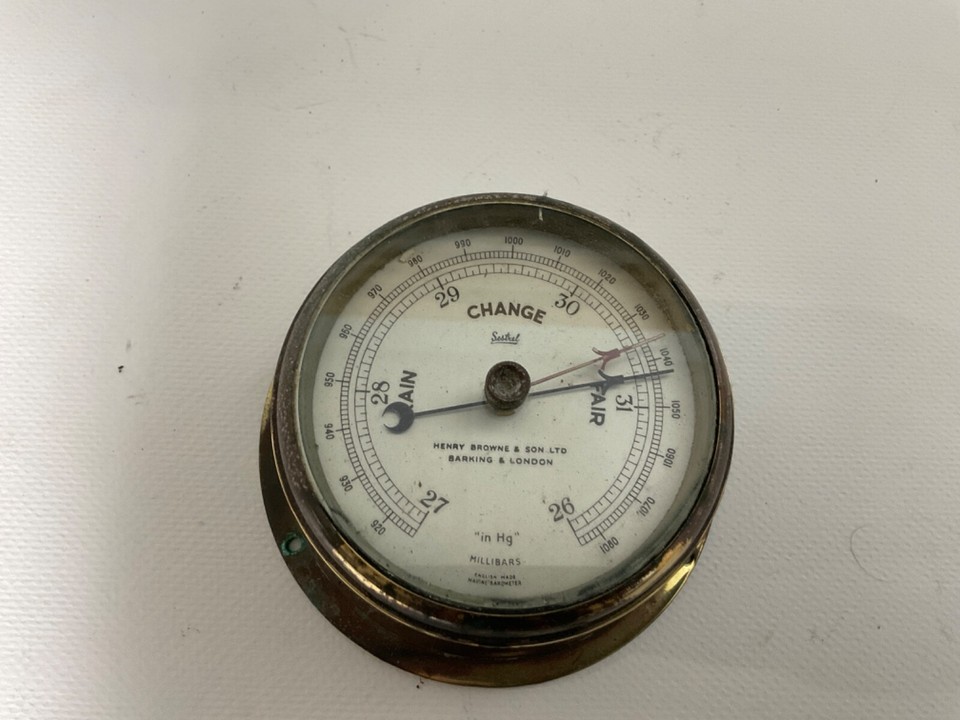 Vintage Sestrel Marine Barometer Henry Browne & Son Ltd, Barking ...