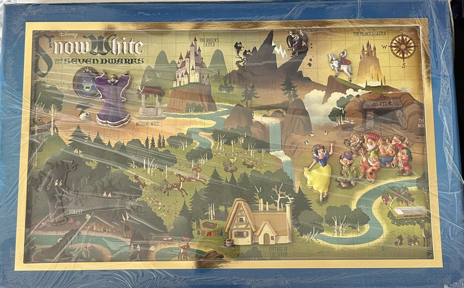 D23 Expo 2024 MOG Exclusive Disney Maps Snow White Seven Dwarfs Pin Box ...
