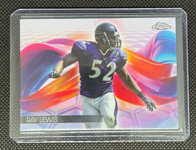 2024 Topps Chrome NFL Composite Ray Lewis Helix SSP HOF HX-19 Baltimore ...