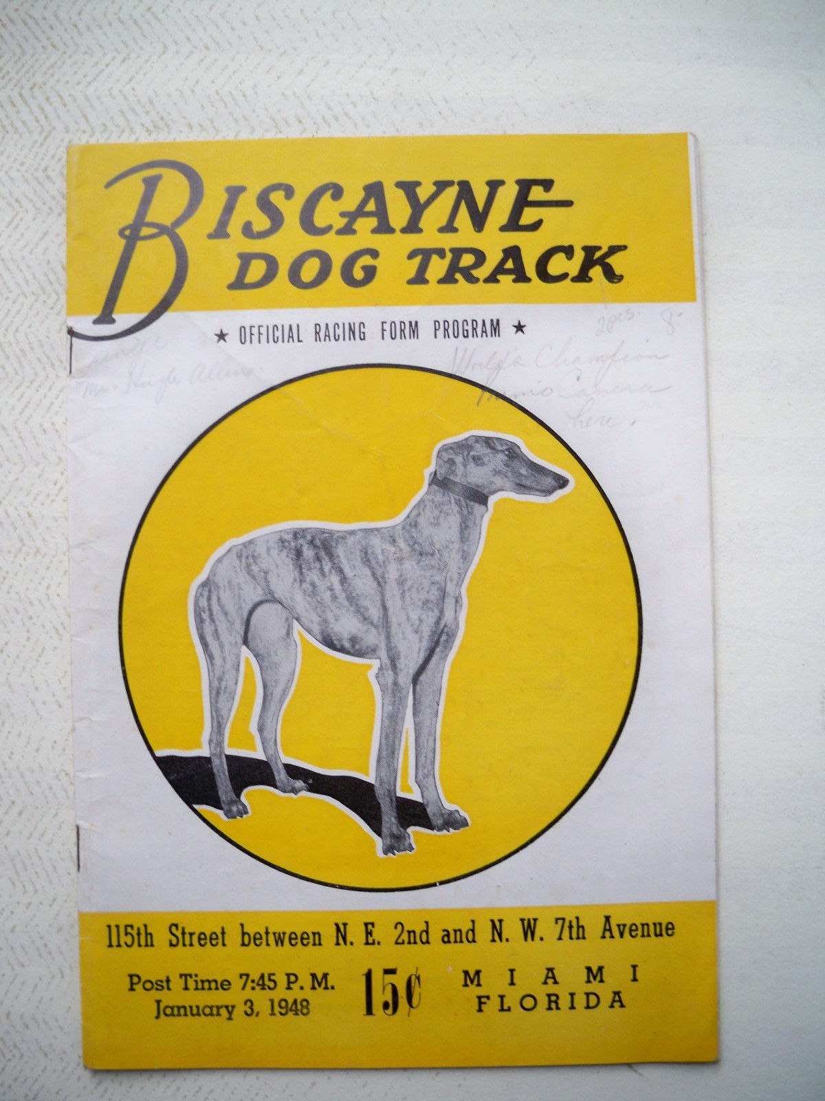 Biscayne Dog Track Jan 3rd 1948 | eBay