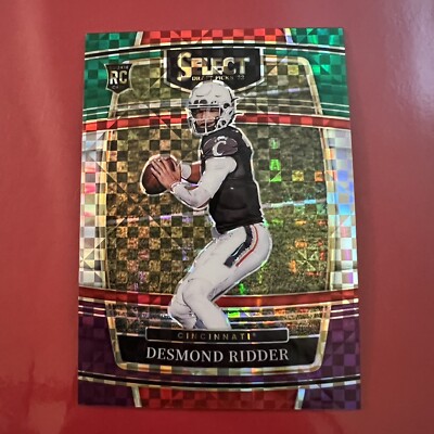 2022 Select Draft Picks Desmond Ridder Green & Purple Squares #/100 SP ...