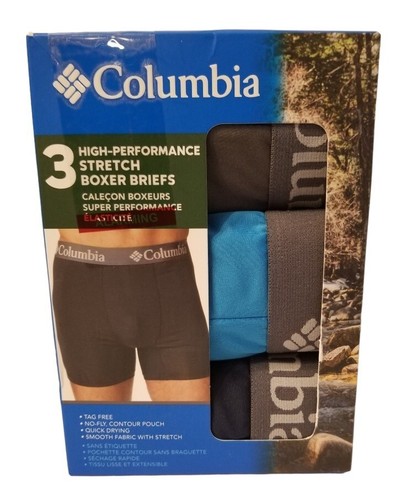 Mens Columbia High-Performance Stretch Boxer Brief Set of 3 - XL - NEW ...