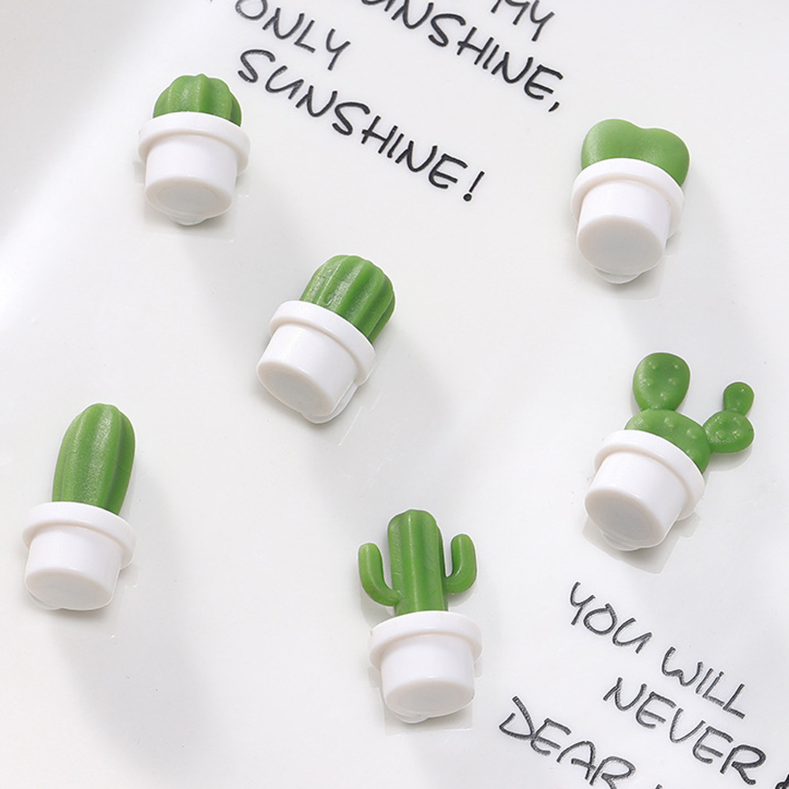 6pcs Cactus Shape Portable Stable No Scratch Mini Magnets Decoration | eBay