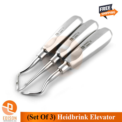 3Pcs PDL Luxating Root Extracting Heidbrink Elevator Oral Surgical ...