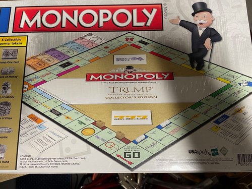 Hasbro Trump Entertainment Resorts Collector's Monopoly Game Board for ...