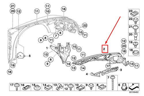NEW BMW X5 E70 FRONT WING FENDER RIGHT UPPER BRACKET 51657157990 OEM | eBay