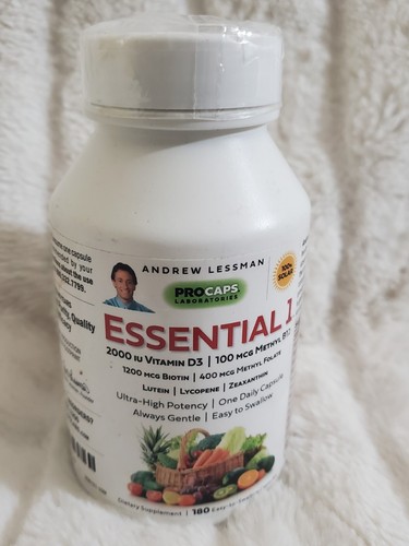 Andrew Lessman Essential 1 2000 IU D3 180 Caps Expiration 01/30/2025 ...