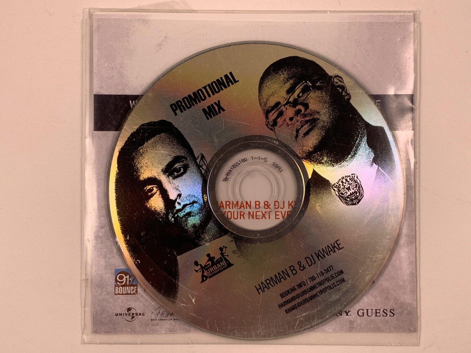 Signed/Autographed Harman B & DJ Kwake CD Urban Metropolis Sound Crew ...