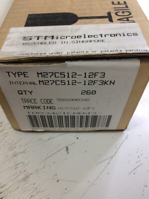 M27C512-12F3 STM M27C512-12F EPROM UV 512K-bit 64K x 8 120ns 28-Pin ...