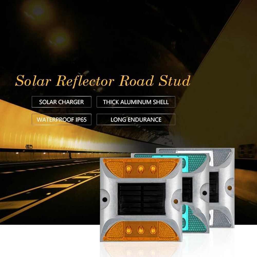 Solar Powered Road Reflectors Heavy Duty Waterproof Solar Road