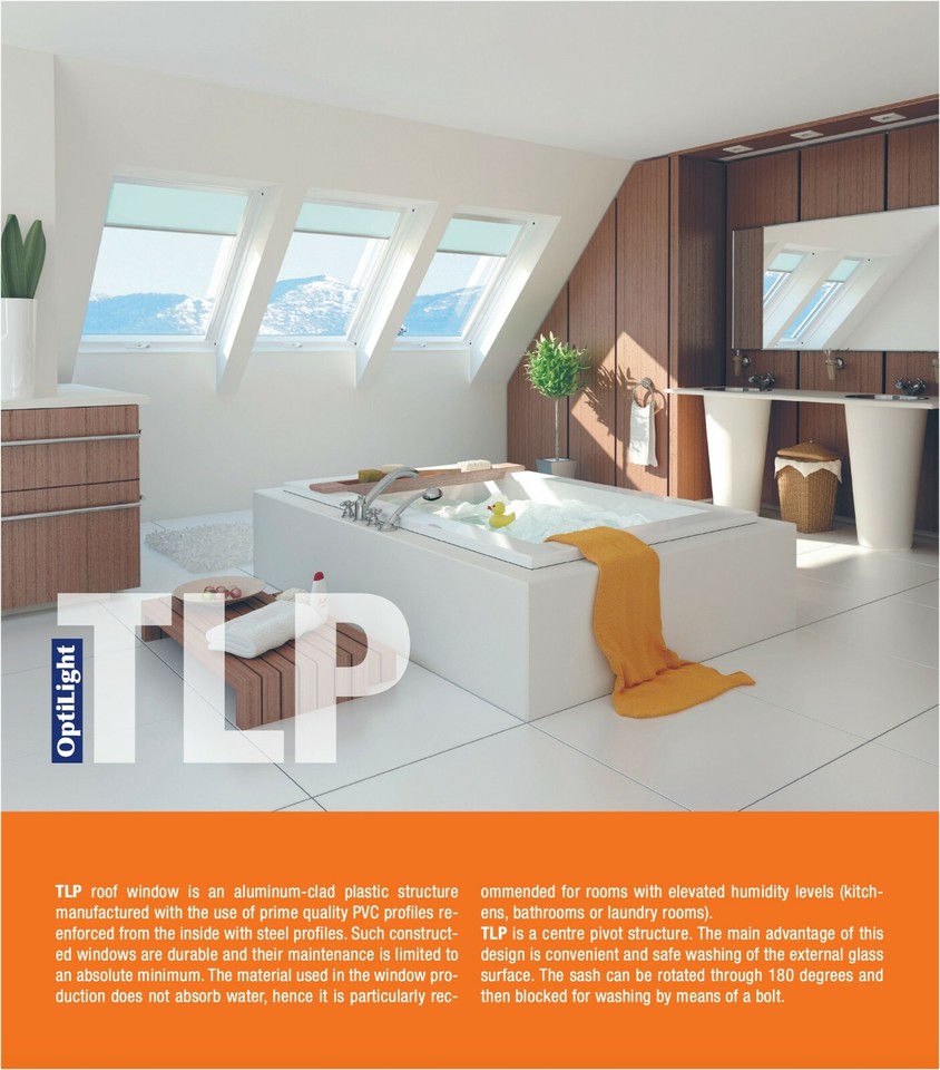 Optilight TLP Centre Pivot PVC Roof Windows Flashing White PVC Loft ...