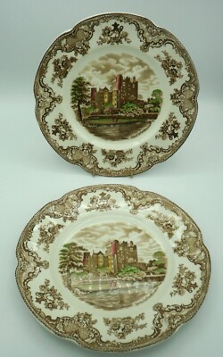 Johnson Bros Old Britain Castles Brown Multi-color Dinner Plates Set of ...