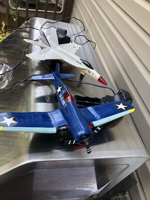 Vtg Goldlok RC Airplanes F/A18 SuperHornet Jet, WW2 18-G-98 Blue Eagle ...