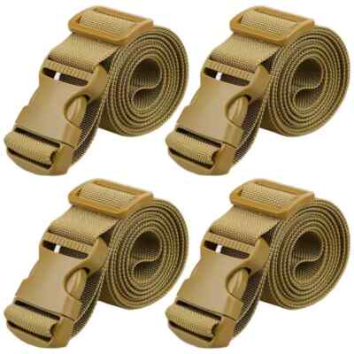 MAGARROW 65" 1.5" Utility Straps with Buckle Adjustable 4-Pack Tan 4 ...