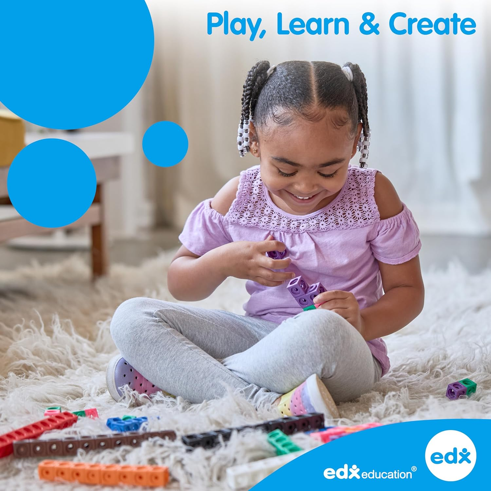 Linking Cubes | Set of 100 | Counting Cubes | Color Sorting Toys | Math ...