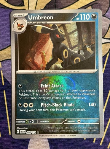 Umbreon (Master Ball Pattern) 059/131 Sv: Prismatic Evolutions Holo ...