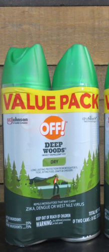 OFF Deep Woods Insect Repellent Aerosol, Dry, Non-Greasy Formula, Bug ...