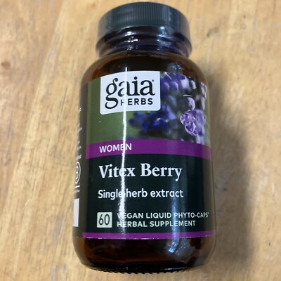 Gaia Herbs Vitex Berry 60 Veggie Liquid Phyto-Caps Dairy-Free, Gluten ...