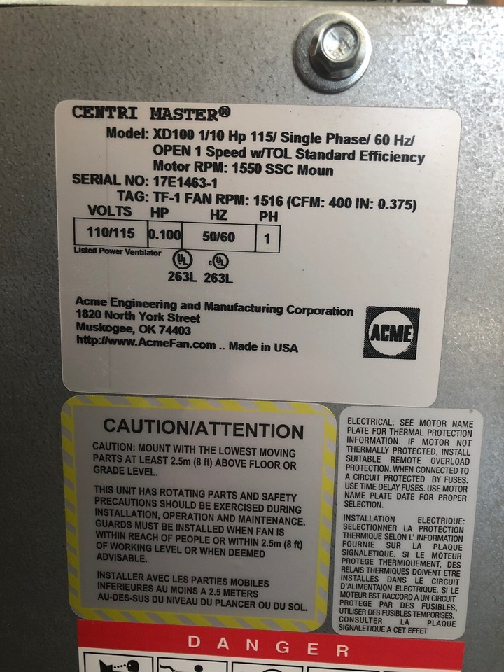 Acme Fan Centri Master XD100 | eBay