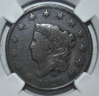 1824 Large Cent NGC F 12 | eBay