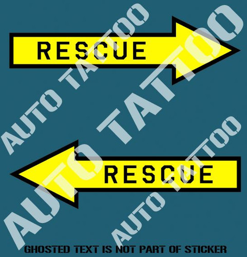 RESCUE ARROWS DECAL STICKER MILITARY ARMY SAFETY AIR FORCE DECALS ...