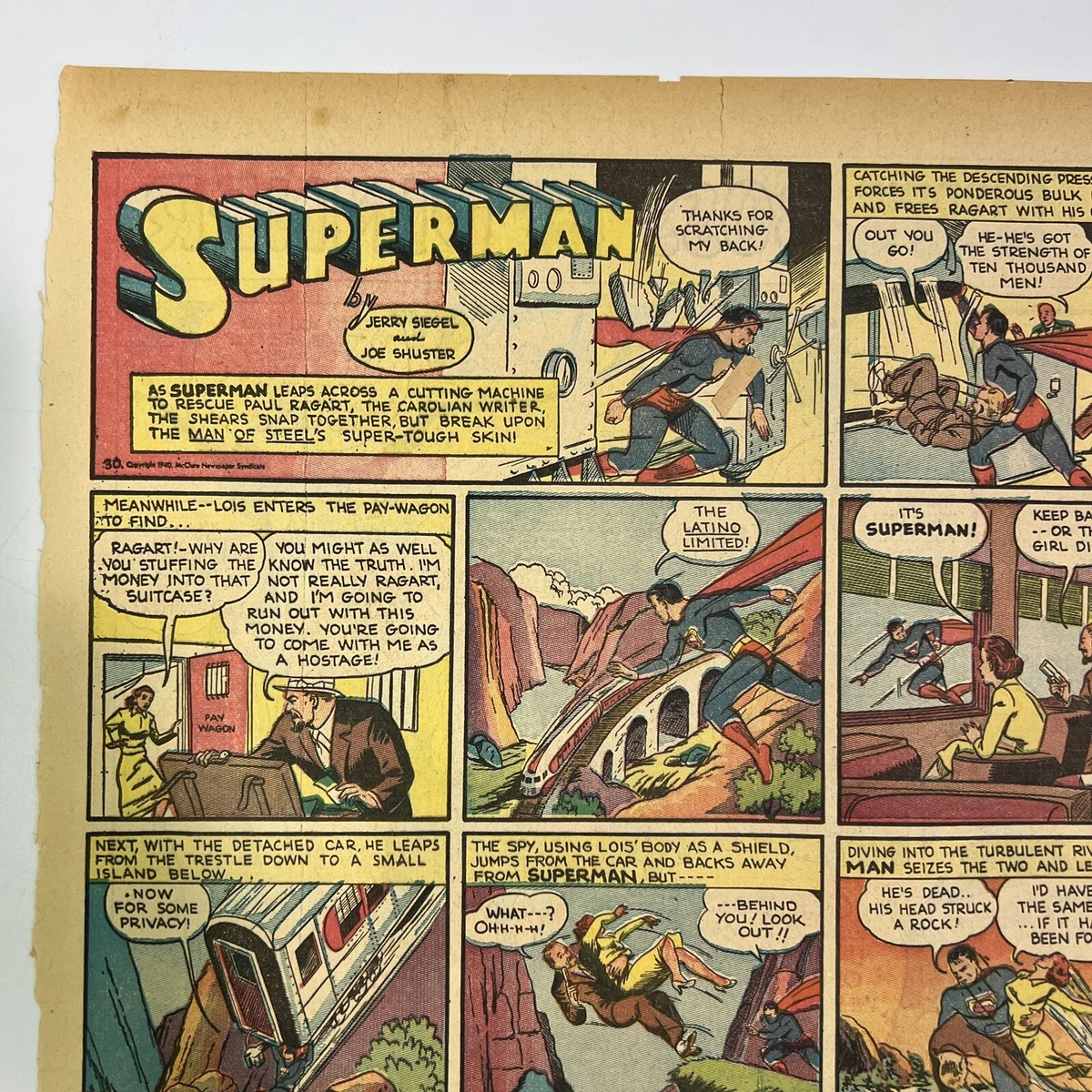Vintage Superman Comic Strip