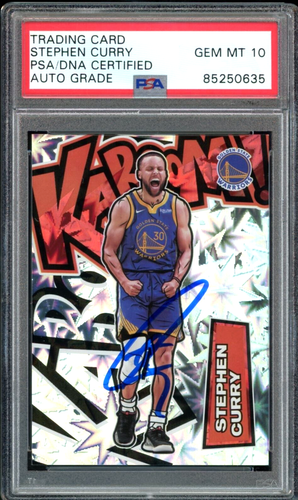 2021-22 Panini Kaboom! #3 Stephen Curry On Card PSA/DNA Auto GEM MINT ...