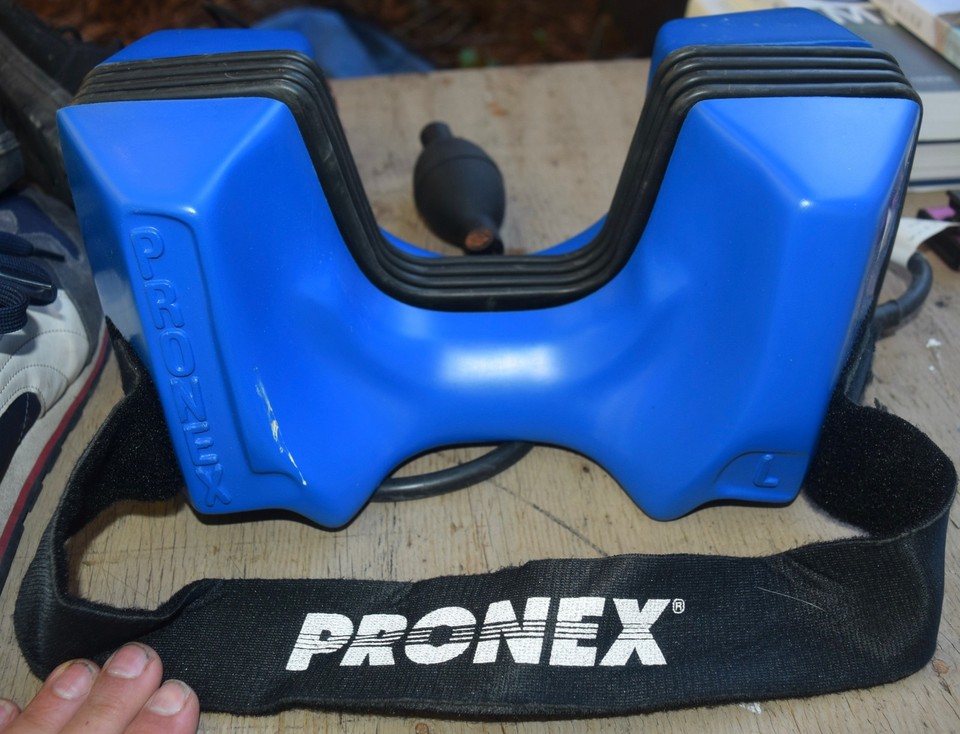 Pronex Cervical Neck Traction Device Blue With Hand Pump | eBay