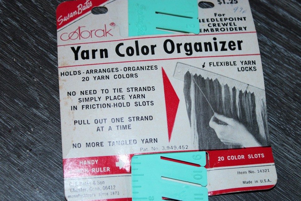 Colorak Yarn Color Organizer 6-in Ruler 20 Slots USA Susan Bates ...