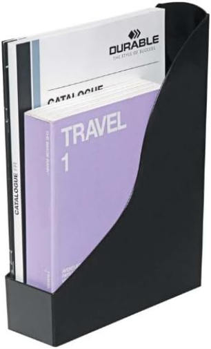 Durable Vivid Magazine Rack Plastic with Thumb Hole A4 Black Ref ...