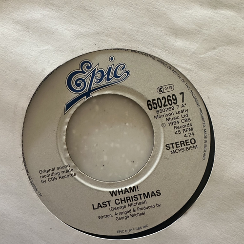 Wham! – Last Christmas - Vinyl 7" Single 45 UK - VG | eBay