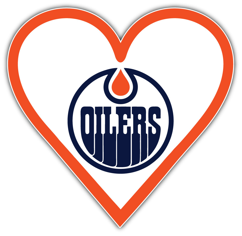 Edmonton Oilers Heart NHL Sport Car Bumper Sticker Decal "SIZES" | eBay