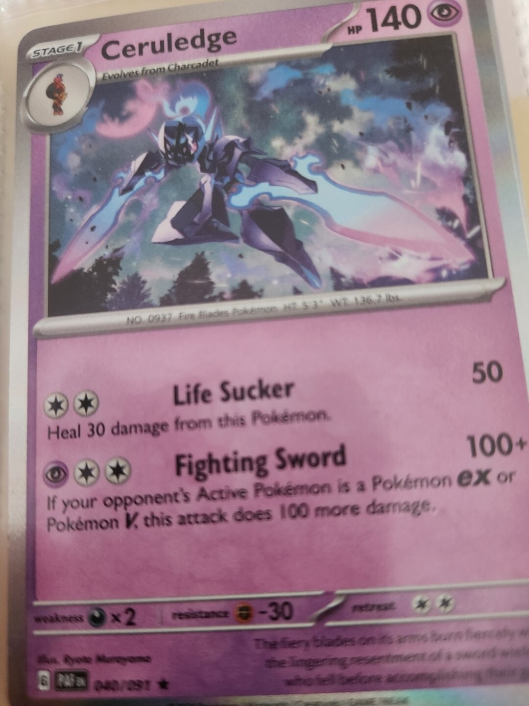 Pokemon Card | 040/091 Ceruledge - Holo Rare - Scarlet & Violet ...