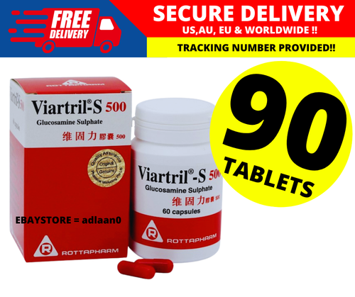 Viartril-S Glucosamine 500Mg , Knee & Joint Pain Supplement 90 Capsules ...