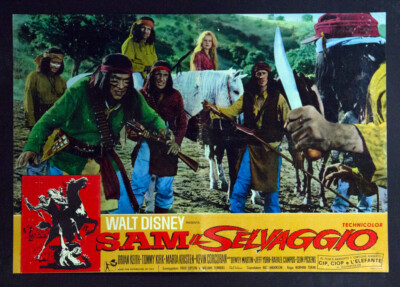 CINEMA-fotobusta poster SAM IL SELVAGGIO Savage Sam keith, kirk, TOKAR ...