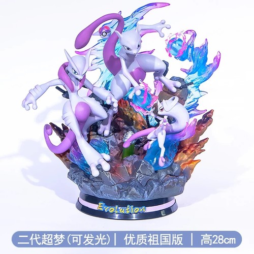 🎮 Figurine Pokémon Trio Mewtwo X Y 28 cm | Statue de Collection Mega ...
