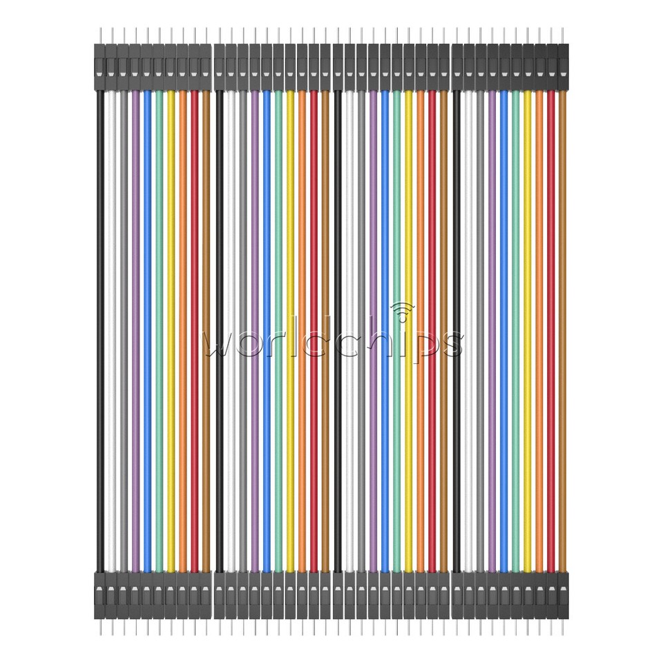 120pcs Male to male Dupont Wire Cables Jumper 10cm 2.54MM 1P For ...