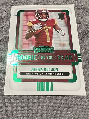 2022 Panini Contenders Jahan Dotson Rookie of the Year Green #ROY-JDO ...