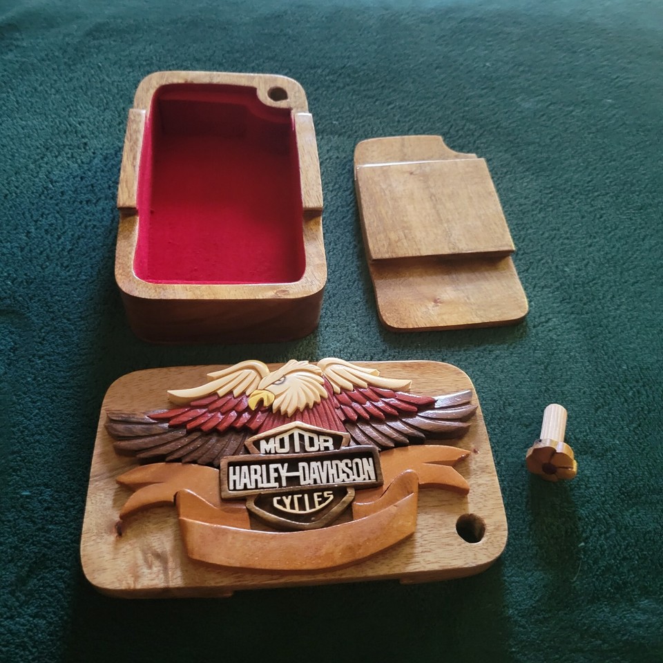 Haley Davidson Wooden Puzzle Box New. | eBay