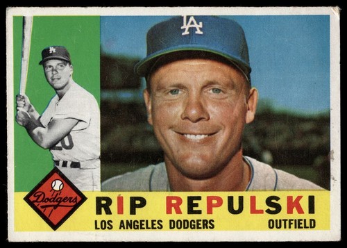 1960 Topps #265 Rip Repulski Los Angeles Dodgers VG | eBay